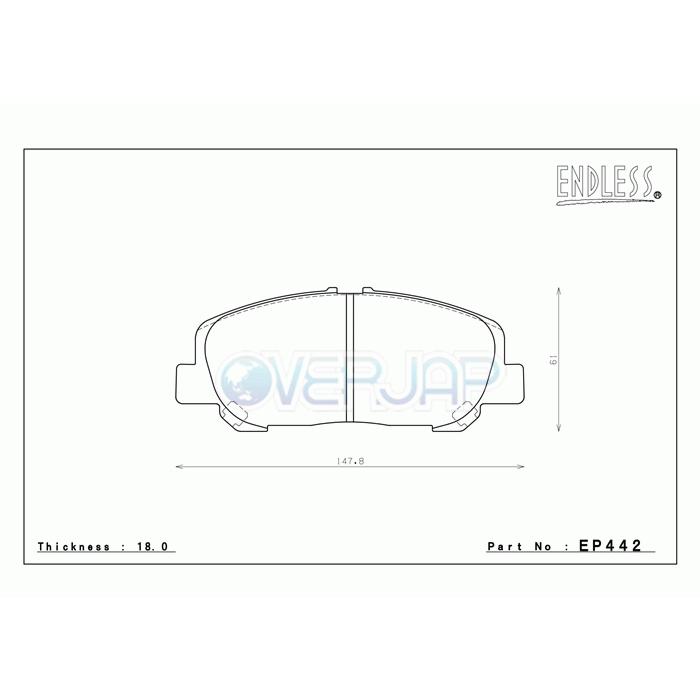 ENDLESS SSY EP442/EP443 ブレーキパッド 1台分セット ヴェルファイアハイブリッド ATH20W 2011/11〜2015/1 2400 : OVERJAP - 通販 ...