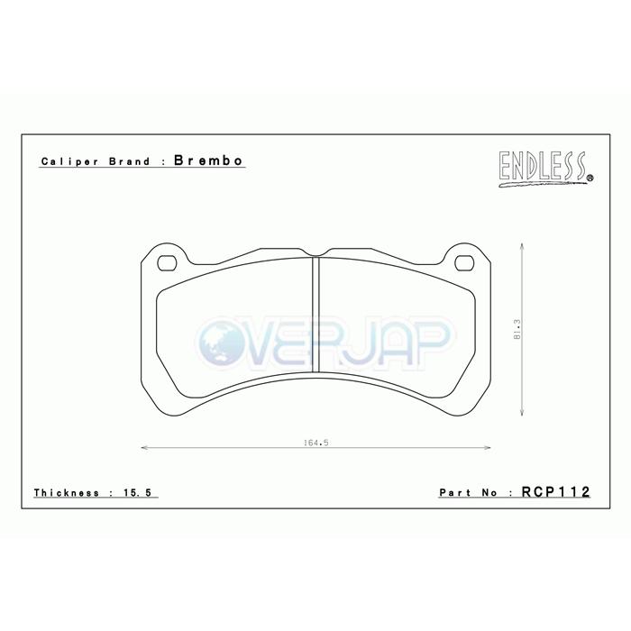 ENDLESS SSM PLUS RCP112/RCP188 ブレーキパッド 1台分セット WRX VAB 2017/11〜 2000 S/R17インチパフォーマンスパッケージ ...