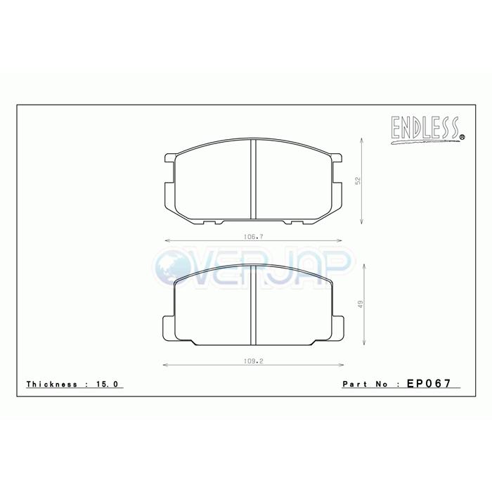 ENDLESS CCRg 067097 ブレーキパッド 1台分セット レビン・トレノ AE86 1983/5〜1987/5 1600 : OVERJAP - 通販 - Yahoo!ショッピング
