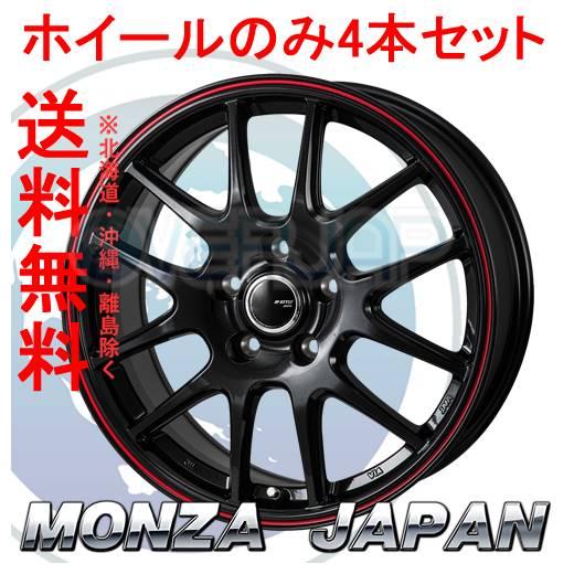 4本セット MONZA JAPAN JP-STYLE JEFA パールブラック/レッドライン (PBK/RD) 18インチ 7.5J 114.3 / 5 38 デュアリス J10 ...
