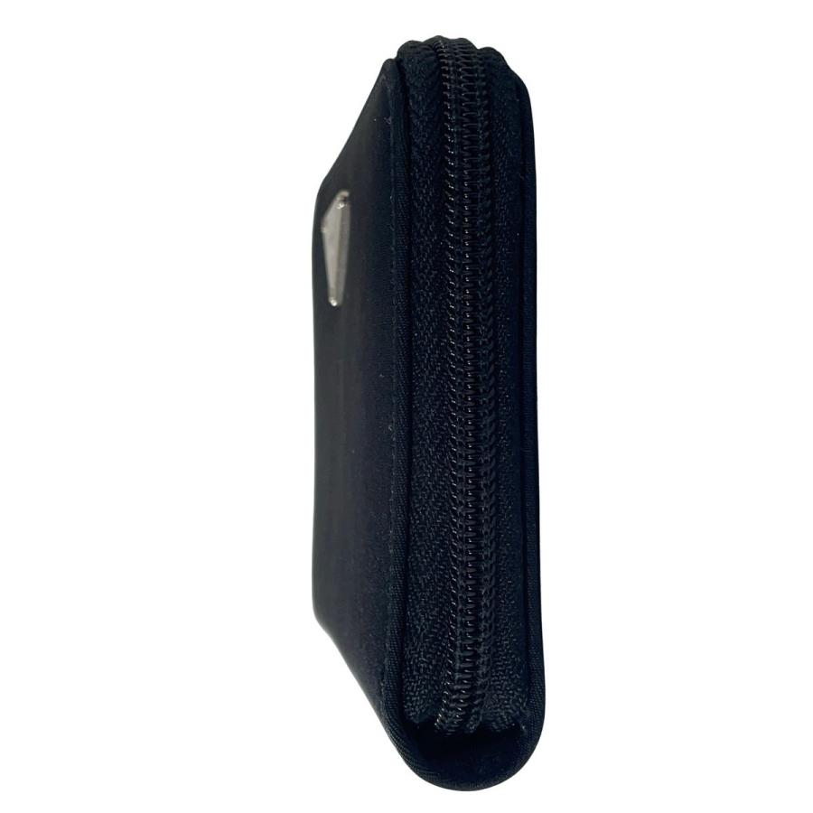 PRADA プラダ ブラック ナイロン サフィアーノ ラウンドファスナー 二つ折り財布 コンパクト ウォレット M606 : オーバーラップヤフー店 - 通販 - Yahoo!ショッピング