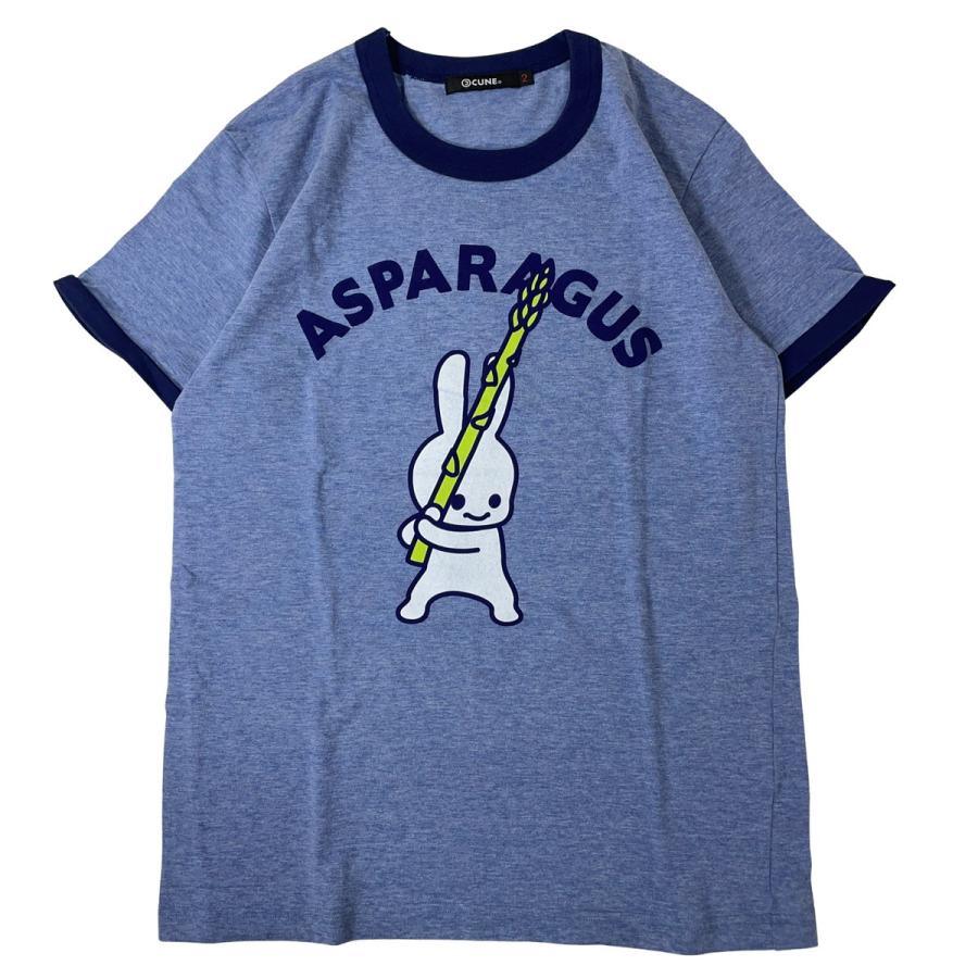 CUNE 良品 キューン リンガー トリム Tシャツ ウサギ アスパラガス KU01FE282E 紺 2 : オーバーラップヤフー店 - 通販 - Yahoo!ショッピング