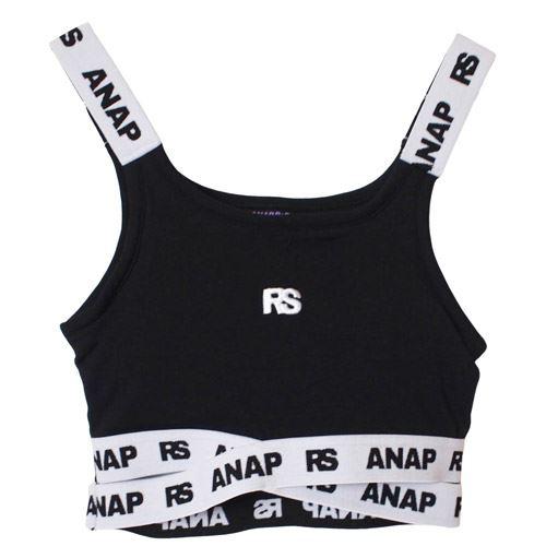 ANAP アナップ 子ども服 135cm-165cm R+S 【リラスポ】クロスブラトップ ブラック 2025春夏 XS(135-145)/S(145-155)/M(155-165) メール便 ...