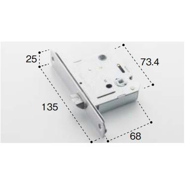 DAIKEN PQD-11593A 在庫品 ダイケン ドアラッチ ハピア用 箱錠 ショートストローク錠 newR3用箱錠 代引不可 大建工業 ...