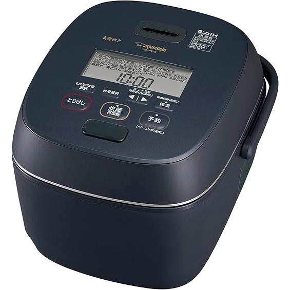 新品 アウトレット 訳あり特価（展示品）箱なし NW-PV18-BZ 象印 ZOJIRUSHI 炊飯器 圧力IH炊飯ジャー 炎舞炊き 1升炊き 豪炎かまど釜 スレートブラック : nw ...