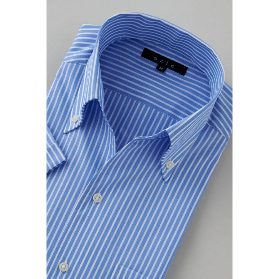ozie ワイシャツ メンズ 半袖 カッターシャツ yシャツ ビジネスシャツ 形態安定 ボタンダウン イタリアンカラー ブロード : ozie(オジエ)ワイシャツ専門店 - 通販 ...