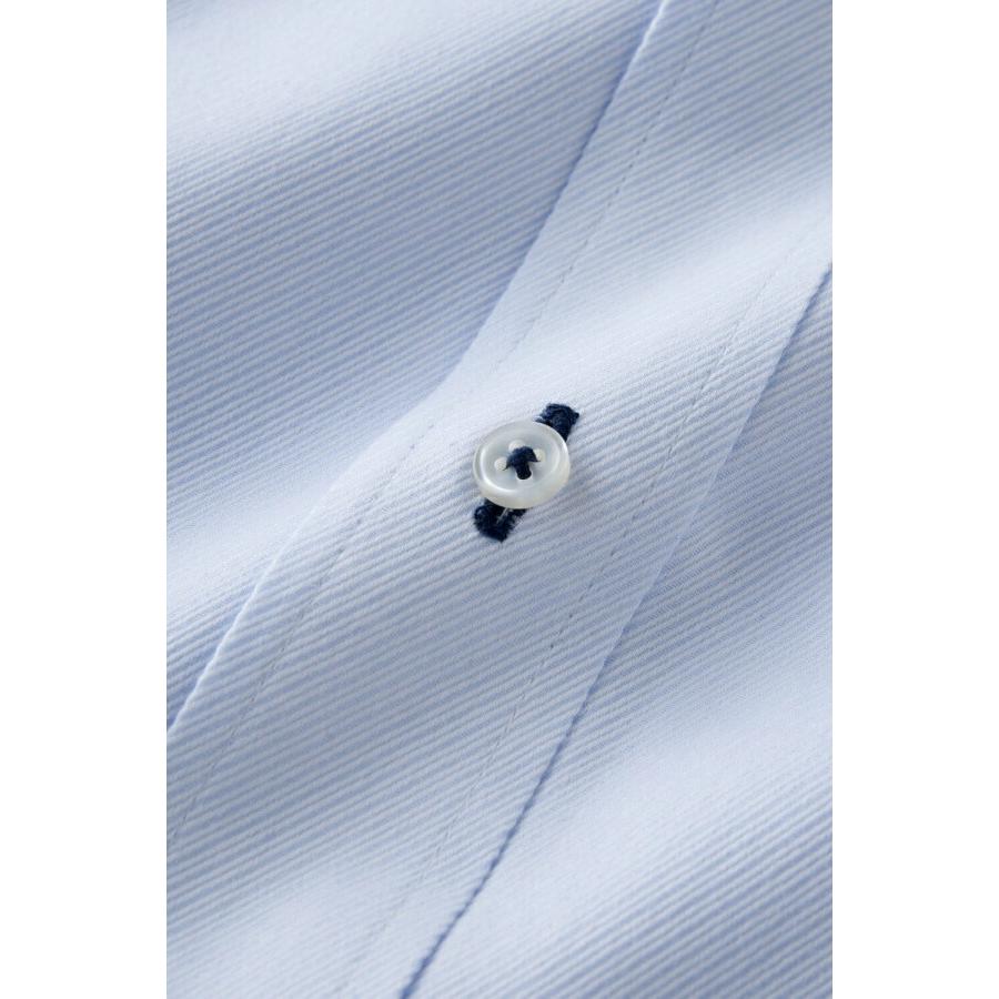 ozie（オジエ） ワイシャツ メンズ 長袖 カッターシャツ yシャツ ビジネスシャツ 形態安定 ドゥエボットーニ ボタンダウン 衿高 ...