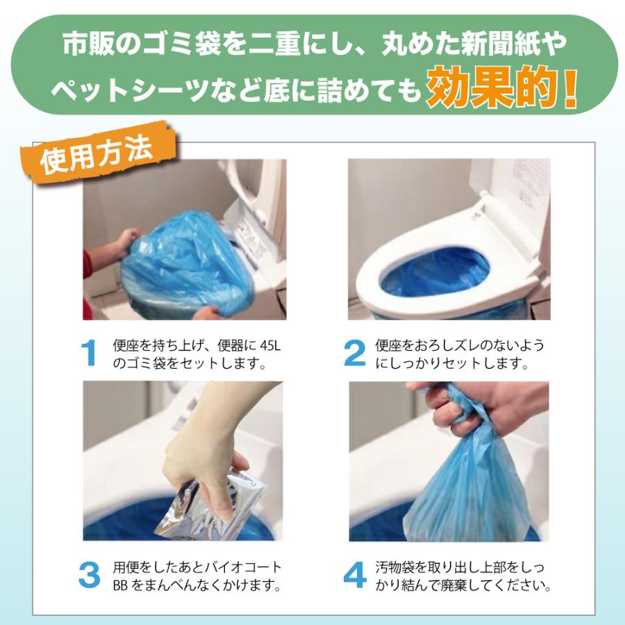 防災用簡易トイレ・排便処理剤 （バイオコートBB10 お試しサンプル1回分）15g 日本製 防災グッズ 非常持出品 備蓄品 エコロジー eco 消臭 バイオ 災害 防災 : オゾンアソシア空気 ...