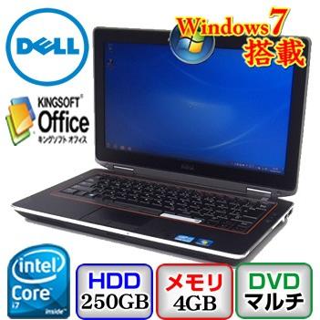 中古ノートパソコンDELL Latitude E6320 P12S Windows7 Professional 64bit Core i7 2 ...