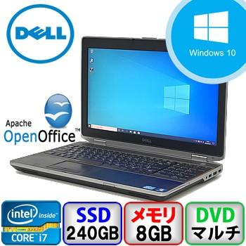 Latitude（Dell） 中古ノートパソコン DELL Latitude E6520 P14F Windows 10 Pro 64bit ...