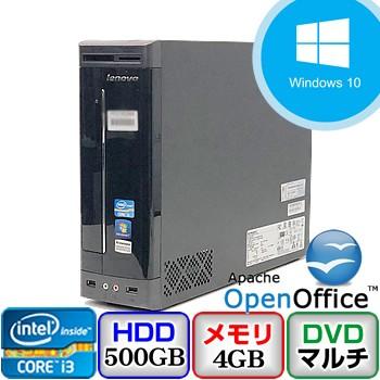 中古デスクトップパソコン Lenovo H330 11851GJ Windows 10 Home 64bit Core i3 3.1GHz メモリ4GB HD500GB DVDマルチ ...