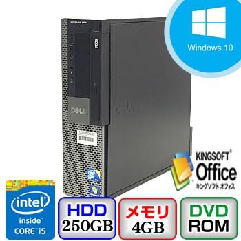 中古デスクトップパソコンDELL OptiPlex 980 DCCY1F Windows 10 Pro 64bit Core i5 3 ...