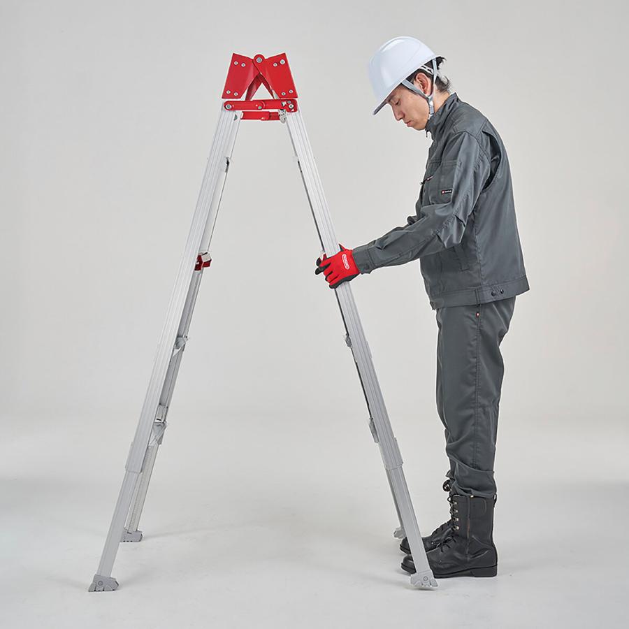 はしご兼用脚立 伸縮式 アルミ 100kg 天板高さ1.02-1.33m はしご時長さ2.14-2.78m 高所作業 : パーマン Yahoo!ショッピング店 - 通販 - Yahoo!ショッピング
