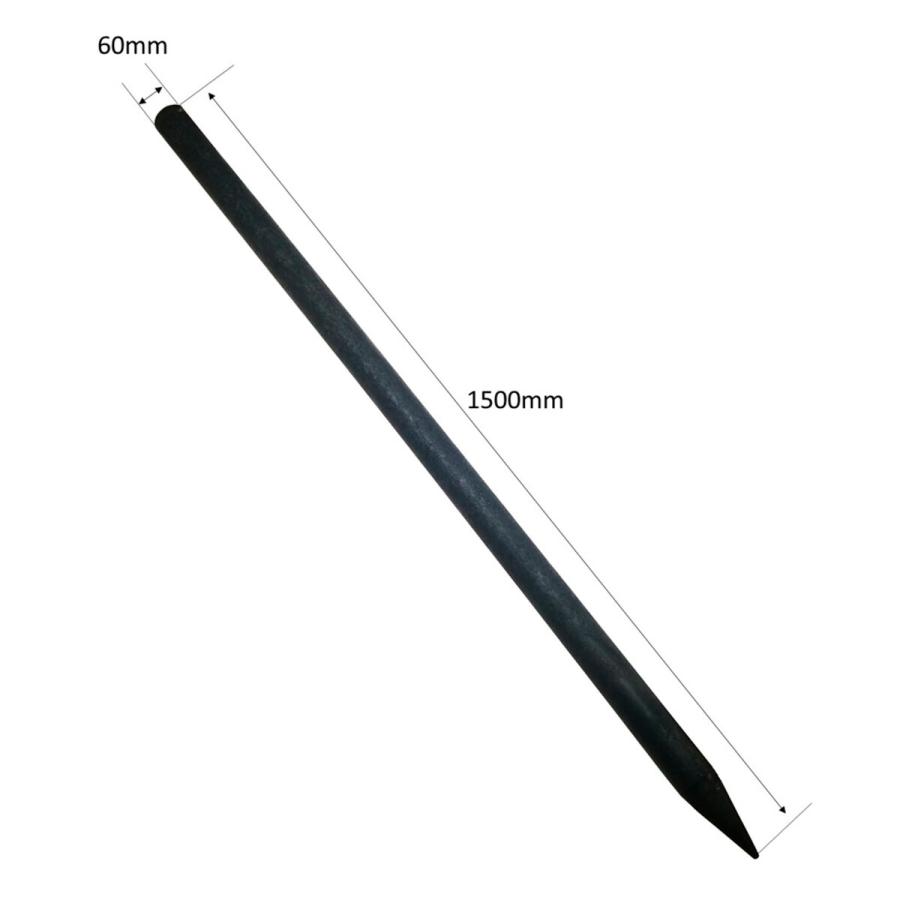 万能杭 樹脂製 φ60×1500mm ブラック 農業/土木/園芸/区画整理 廃プラ 100％リサイクル製品 : パーマン Yahoo!ショッピング店 - 通販 - Yahoo!ショッピング