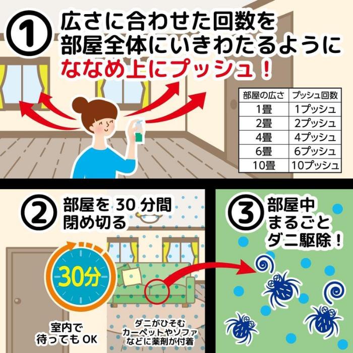 KINCHO ダニムエンダー 60プッシュ 2本 ダニ 駆除 スプレー 布団 駆除剤 : パートナー - 通販 - Yahoo!ショッピング