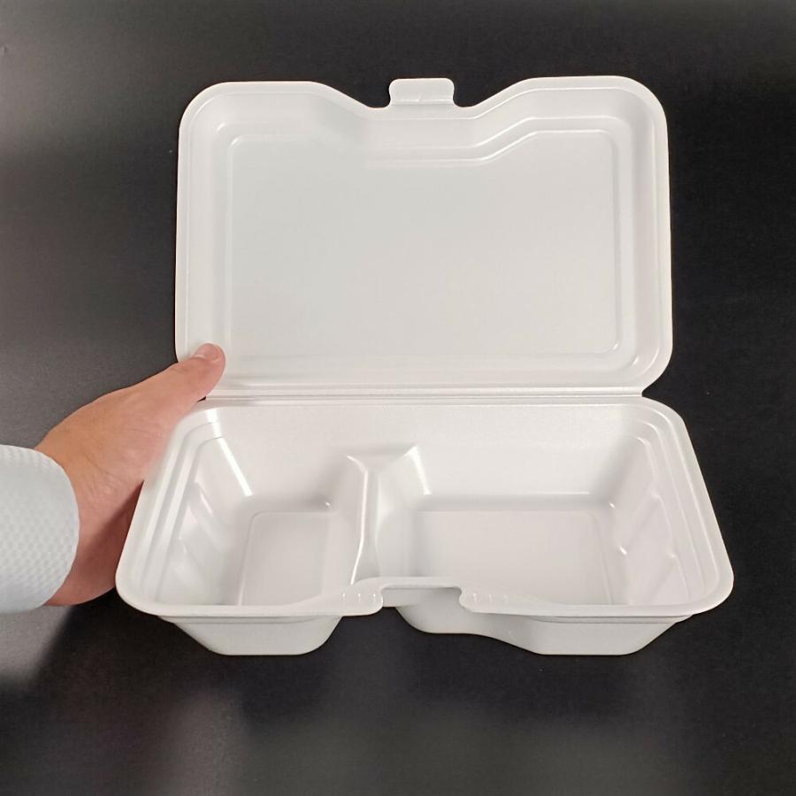 ケース：200枚 使い捨て フードパック VK-612-2 無地 白 234×156×46mm シーピー化成 テイクアウト容器 一体型 業務用 弁当容器 持ち帰り PSP : パックNEXT ...