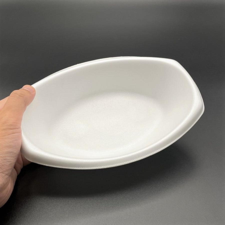 【25枚】使い捨てカレー容器 B-255（V） 本体 229×149×51mm ホワイト エフピコ 海の家 ピラフ バザー PSP 断熱 保温 米飯 トレー : v ...