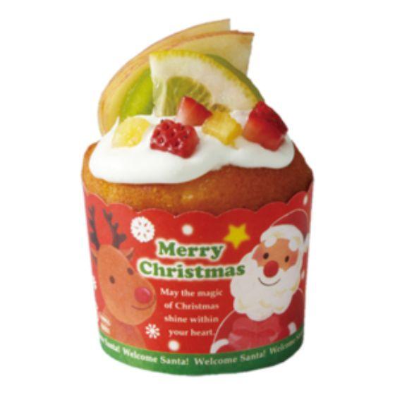 【1000枚】XM801 ペットマフィン ウエルカムサンタ（59×50）天満紙器 クリスマス 菓子 焼き菓子 ベーキングカップ 1000枚 ...