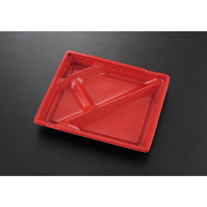 ケーピープラテック 使い捨て弁当箱 KIP−114M（赤黒）本体 【800枚】 業務用 スーパー : Package オカベ - 通販 - Yahoo!ショッピング