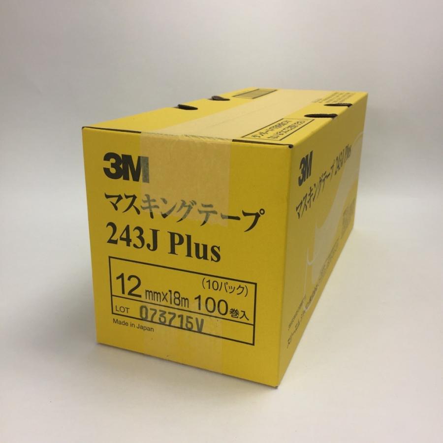 3M 243J Plus マスキングテープ 12mmX18m 10パック／1箱 :0222-01650:塗料通販ショップ ペイント イロ屋 - 通販 - Yahoo!ショッピング