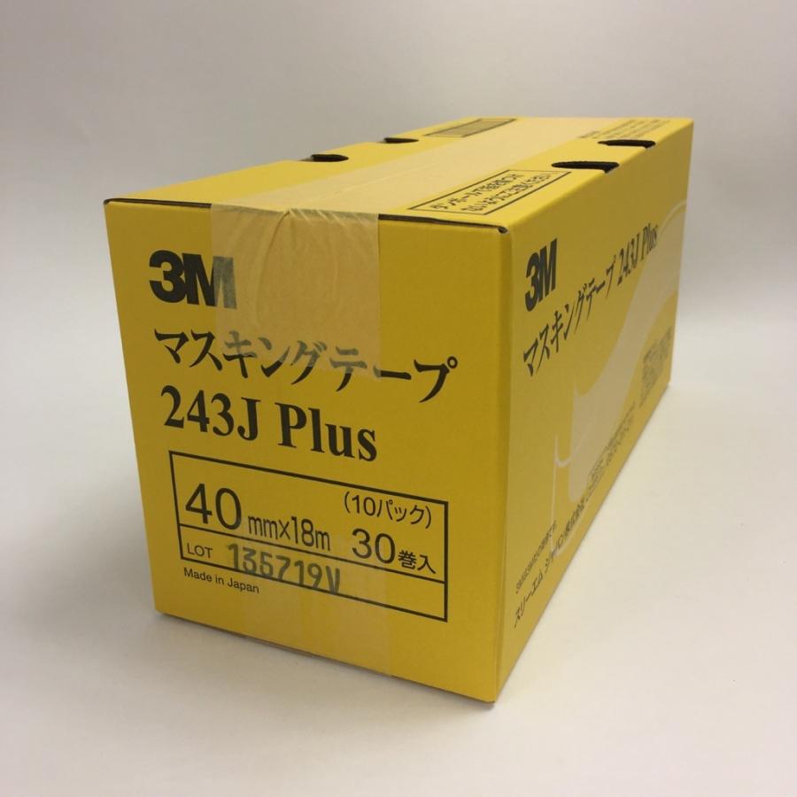 3M 243J Plus マスキングテープ 40mmX18m 10パック／1箱 :0222-01720:塗料通販ショップ ペイント イロ屋 - 通販 - Yahoo!ショッピング