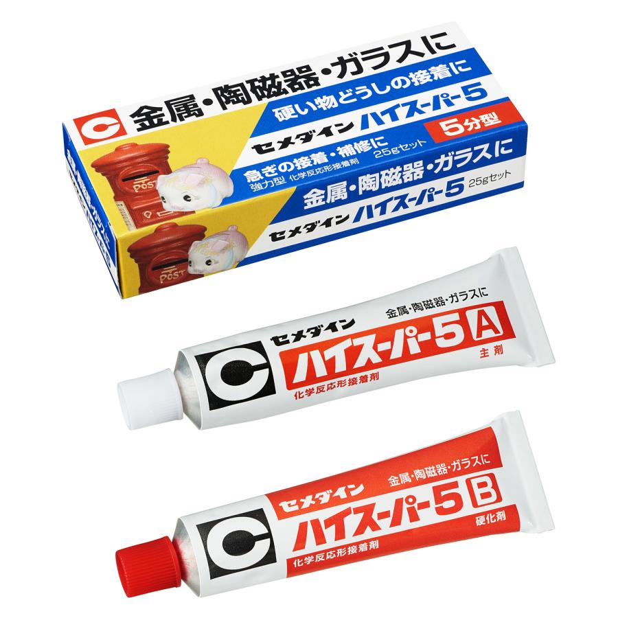 ハイスーパー5 25gセット（箱） 1箱（10本） CA-185【セメダイン】 : ペイントオール - 通販 - Yahoo!ショッピング