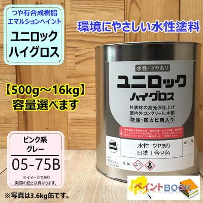 水性塗料 【つや有り 日塗工 05-75B】 マンセル 5R7.5/1 DIY 建物 塗装 ユニロック ロックペイント つや有合成樹脂 エマルションペイント : ペイントBOOK - 通販 ...