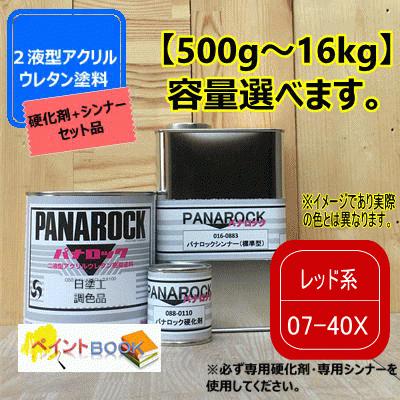【日塗工 07-40X】レッド系 マンセル 7.5R4/14【主剤+硬化剤+シンナー】セット パナロック 2液型ウレタン塗料 自動車 工業 ロックペイント : ペイントBOOK - 通販 ...
