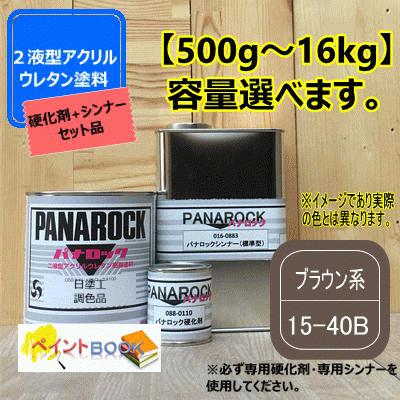 【日塗工 15-40B】ブラウン系 マンセル 5YR4/1【主剤+硬化剤+シンナー】セット パナロック 2液型ウレタン塗料 自動車 工業 ロックペイント : 088-1540b-s ...