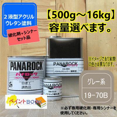 【日塗工 19-70B】グレー系 マンセル 10YR7/1【主剤+硬化剤+シンナー】セット パナロック 2液型ウレタン塗料 自動車 工業 ロックペイント : ペイントBOOK - 通販 ...