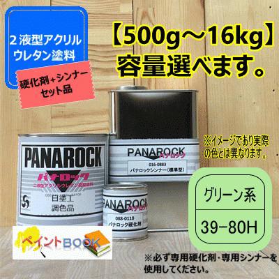 【日塗工 39-80H】グリーン系 マンセル 10GY8/4【主剤+硬化剤+シンナー】セット パナロック 2液型ウレタン塗料 自動車 工業 ロックペイント : 088-3980h-s ...