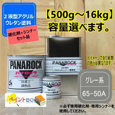 【日塗工 65-50A】グレー系 マンセル 5B5/0.5【主剤+硬化剤+シンナー】セット パナロック 2液型ウレタン塗料 自動車 工業 ロックペイント : ペイントBOOK - 通販 ...