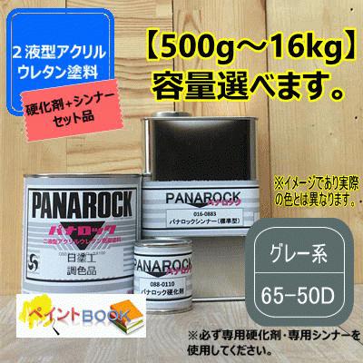 【日塗工 65-50D】グレー系 マンセル 5B5/2【主剤+硬化剤+シンナー】セット パナロック 2液型ウレタン塗料 自動車 工業 ロックペイント : ペイントBOOK - 通販 ...