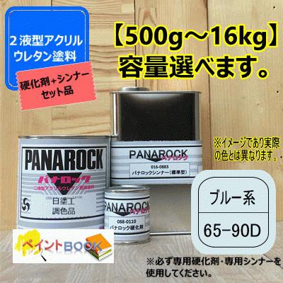 【日塗工 65-90D】ブルー系 マンセル 5B9/2【主剤+硬化剤+シンナー】セット パナロック 2液型ウレタン塗料 自動車 工業 ロックペイント : ペイントBOOK - 通販 ...
