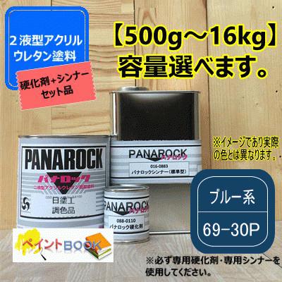 【日塗工 69-30P】ブルー系 マンセル 10B3/8【主剤+硬化剤+シンナー】セット パナロック 2液型ウレタン塗料 自動車 工業 ロックペイント : ペイントBOOK - 通販 ...