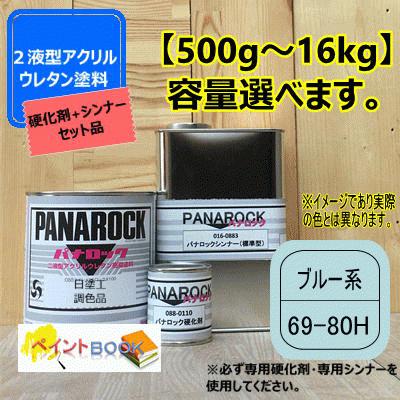 【日塗工 69-80H】ブルー系 マンセル 10B8/4 【主剤+硬化剤+シンナー】セット パナロック 2液型ウレタン塗料 自動車 工業 ロックペイント : ペイントBOOK - 通販 ...