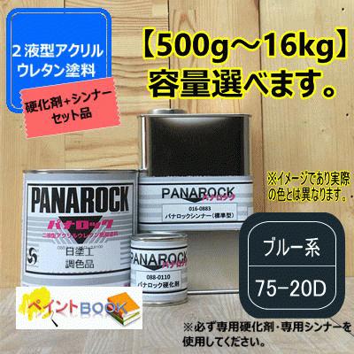 【日塗工 75-20D】ブルー系 マンセル 5PB2/2【主剤+硬化剤+シンナー】セット パナロック 2液型ウレタン塗料 自動車 工業 ロックペイント : 088-7520d-s : ペイント ...
