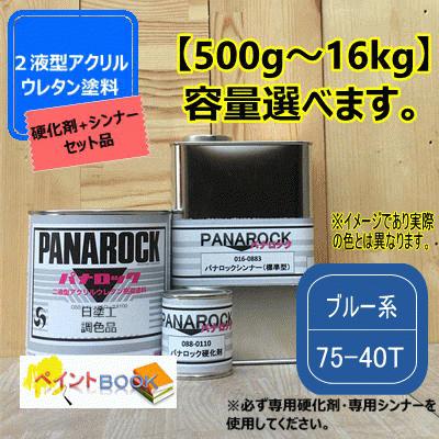 【日塗工 75-40T】ブルー系 マンセル 5PB4/10【主剤+硬化剤+シンナー】セット パナロック 2液型ウレタン塗料 自動車 工業 ロックペイント : ペイントBOOK - 通販 ...