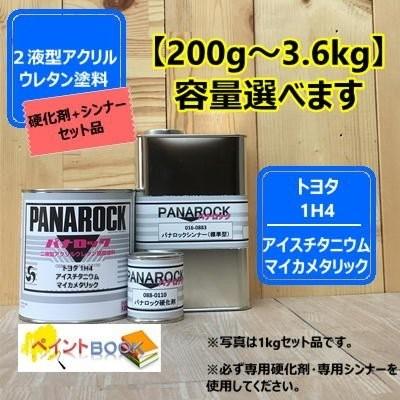 【トヨタ 1H4】アイスチタニウムマイカメタリック 【主剤+硬化剤+シンナー】 パナロック 2液型ウレタン塗料 自動車 ロックペイント ...