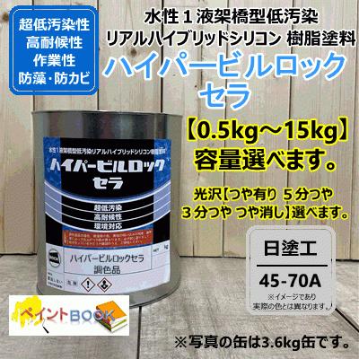 水性1液シリコン樹脂塗料 【日塗工 45-70A】 マンセル 5G7/0.5 ハイパービルロックセラ 高耐候性・超低汚染性 外壁等 ロックペイント : ペイントBOOK - 通販 ...