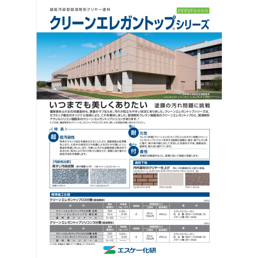 クリーンエレガントップシリコン（弱溶剤形アクリルシリコン樹脂） 15kgセット 主剤14kg硬化剤1kg ＊3分つや/つや消しオプションあり : ペイントショップ シーガル - 通販 ...
