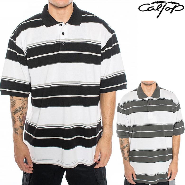 PRO CLUB キャルトップ ポロシャツ CALTOP S/S STRIPE POLO SHIRT ポロ カルトップ ボーダーポロ ピケポロ ...