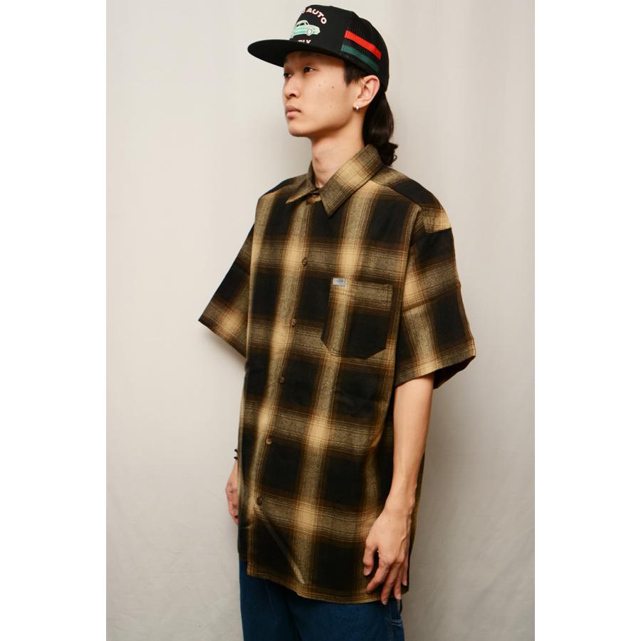 キャルトップ チェックシャツ CALTOP S/S PLAID SHIRT シャツ カルトップ 半袖シャツ ネルシャツ オンブレチェック #2000 :caltop-ss2000 ...