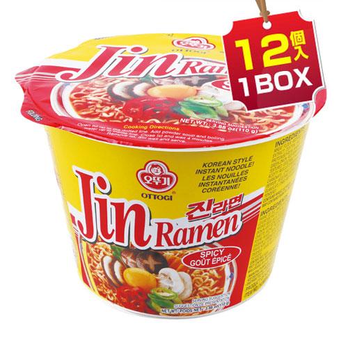 【まとめ買いがお得★1個当り240円】 オットギ ジンラーメン ビッグカップ麺 辛口 大・1BOX=110g×12個入 カップラーメン 韓国ラーメン 韓国食品 : 八道韓国食品 - 通販 ...