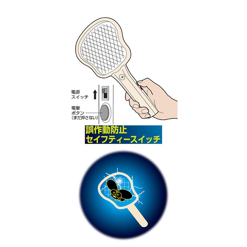 電気のコバエラケットN TKSWI-005 東京企画販売 | ハエたたき 電気 電撃殺虫ラケット 電撃殺虫器 ランプ ラケット 殺虫 屋内 リビング キッチン アウトドア : 介護BOX ...
