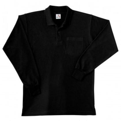 桑和 0020 長袖ポロシャツ(胸ポケット付き) Mサイズ ブラック(4) |b03 : panfam - 通販 - Yahoo!ショッピング