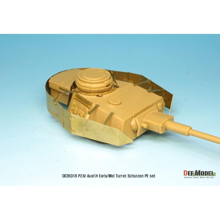 DEFモデル DE35018 1/35 IV号戦車H型初期-中期 砲塔シュルツェンエッチングパーツセット (アカデミー/ 他キット用) : ホビーショップ パンツァーレーア - 通販 ...