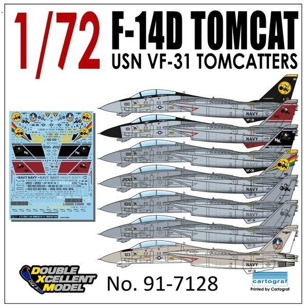 DXMデカール 91-7128 1/72 USN F-14D トムキャット VF-31 "Tomcatters" : ホビーショップ パンツァーレーア - 通販 - Yahoo!ショッピング