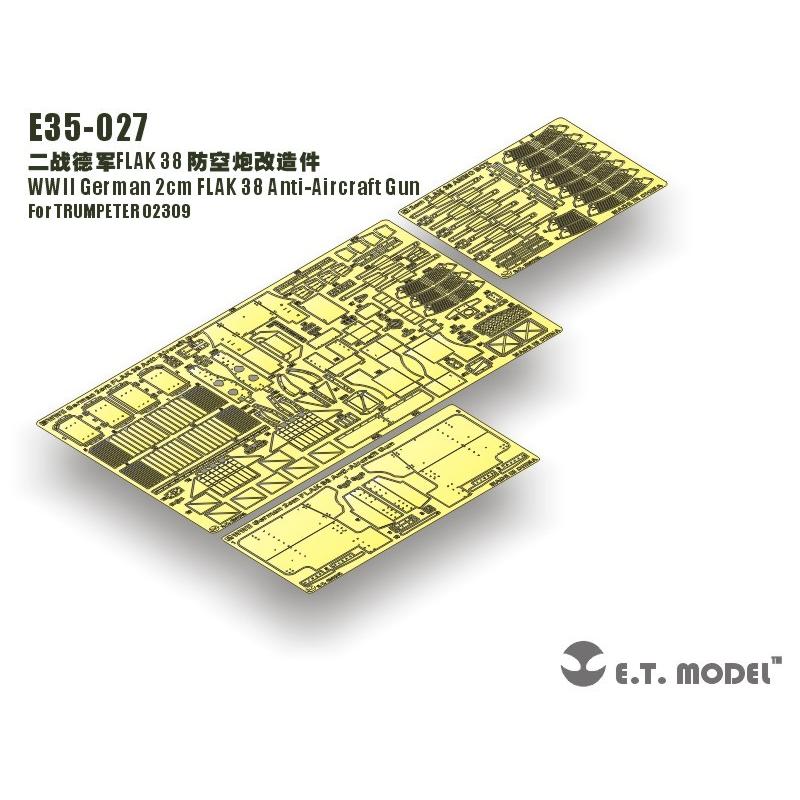 E.T.モデル E35-027 1/35 WWII ドイツ 2cm FLAK 38 対空砲(トランぺッター 02309用） : ホビーショップ パンツァーレーア - 通販 - Yahoo!ショッピング