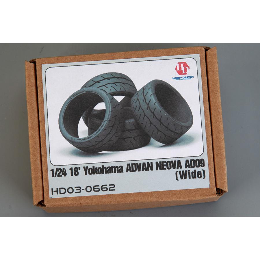 ホビーデザイン HD03-0662 1/24 18' ヨコハマ アドバンネオバ AD09 タイヤ(ワイド) : ホビーショップ パンツァーレーア - 通販 - Yahoo!ショッピング